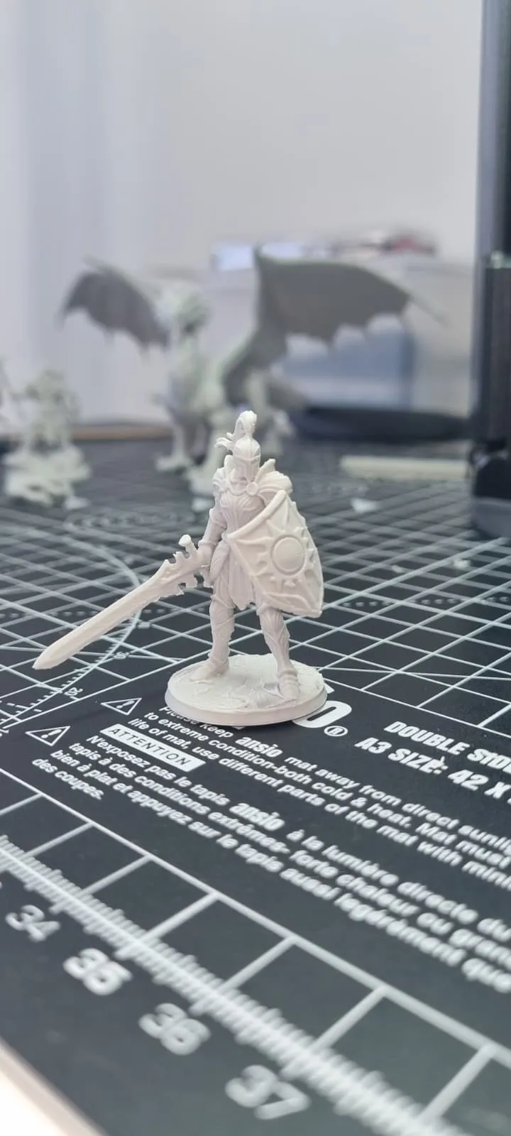 Paladin/Kämpfer Menschlich Männlich D&D Miniatur (40mm) – Kostenloses ...
