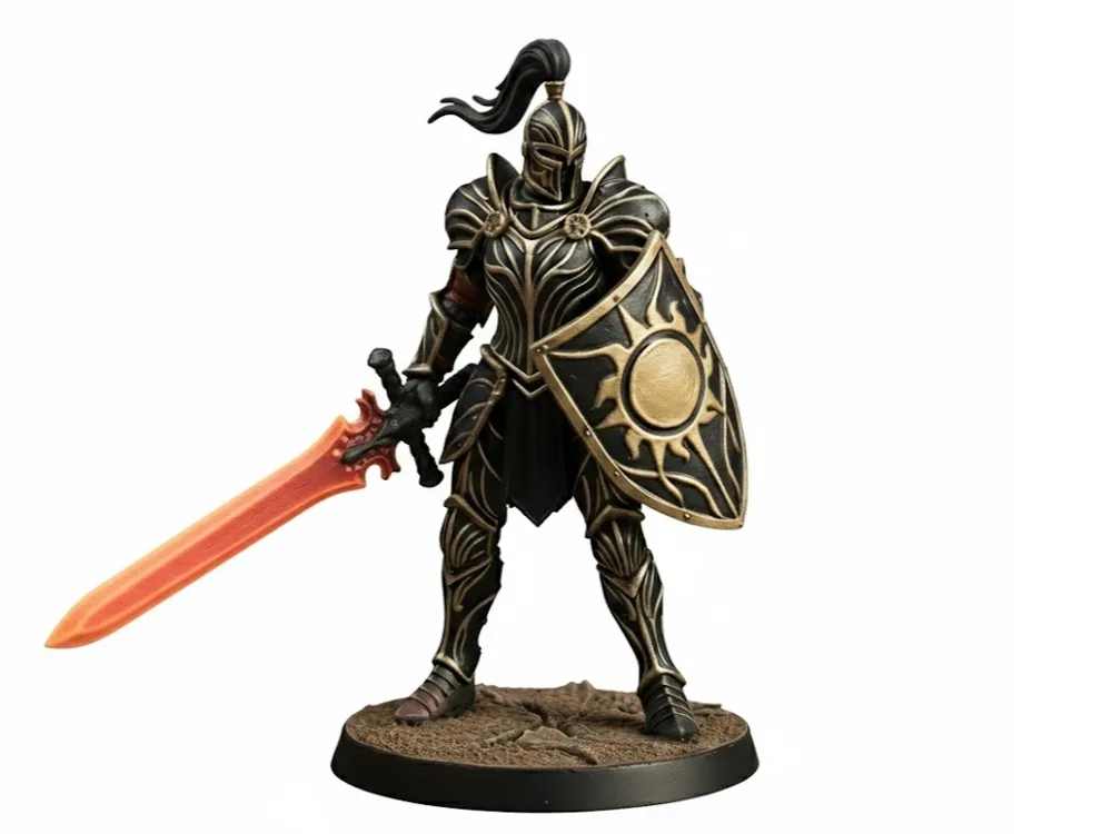 Paladin/Kämpfer Menschlich Männlich D&D Miniatur (40mm) – Kostenloses ...