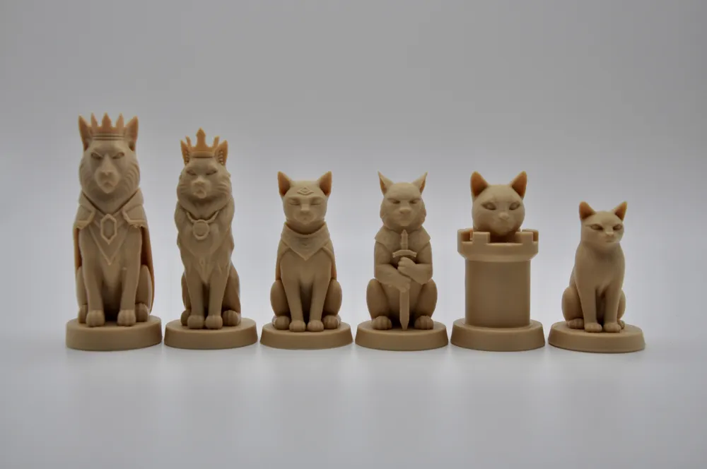 Dogs v Cats Chess Set by Chess Masters MakerWorld: Download Free 3D Models
