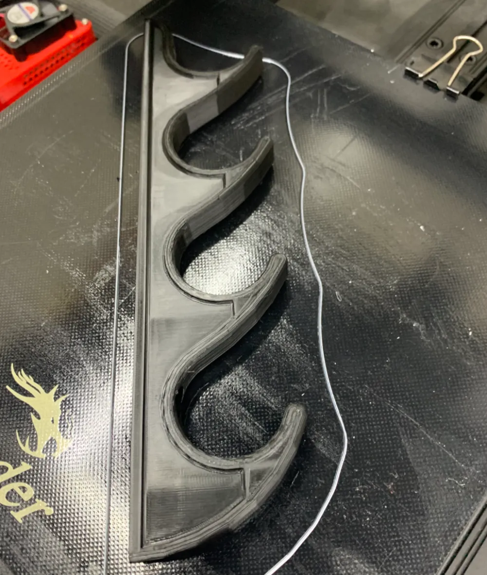 Fishing Rod Wall Rack (4 Rods) Updated by KiltWAR - MakerWorld