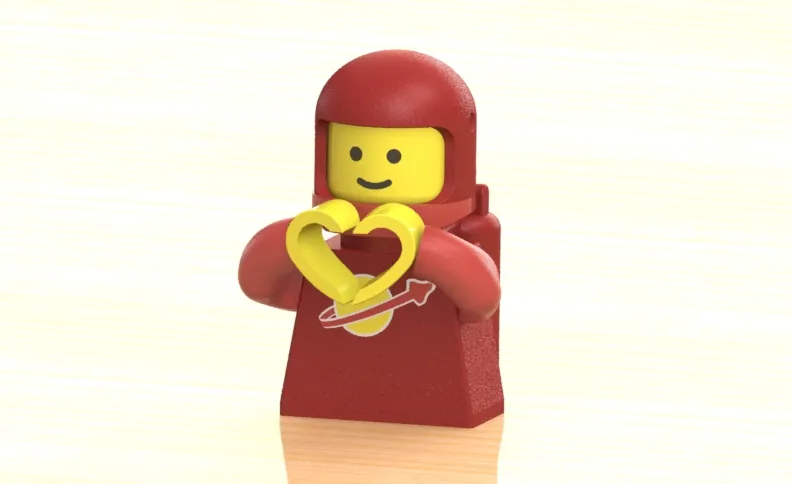 Minifigure Space LOVE (Vintage model) by valerio.tarabella - MakerWorld