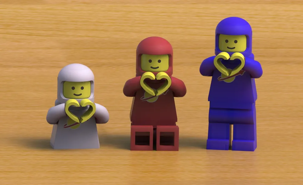 Minifigure Space LOVE (Vintage model) by valerio.tarabella - MakerWorld
