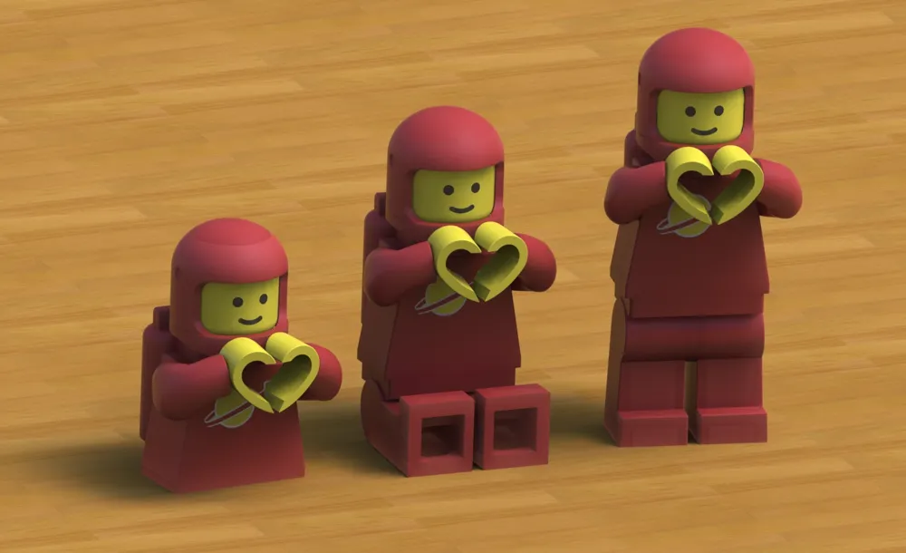 Minifigure Space LOVE (Vintage model) by valerio.tarabella - MakerWorld