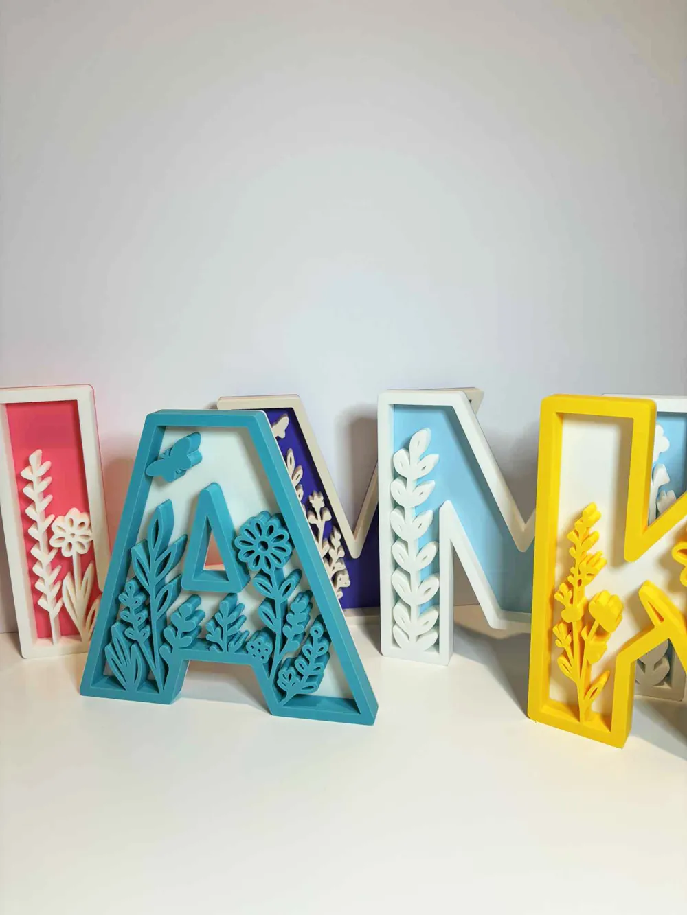 Floral Decor Letters - Free 3D Print Model - MakerWorld