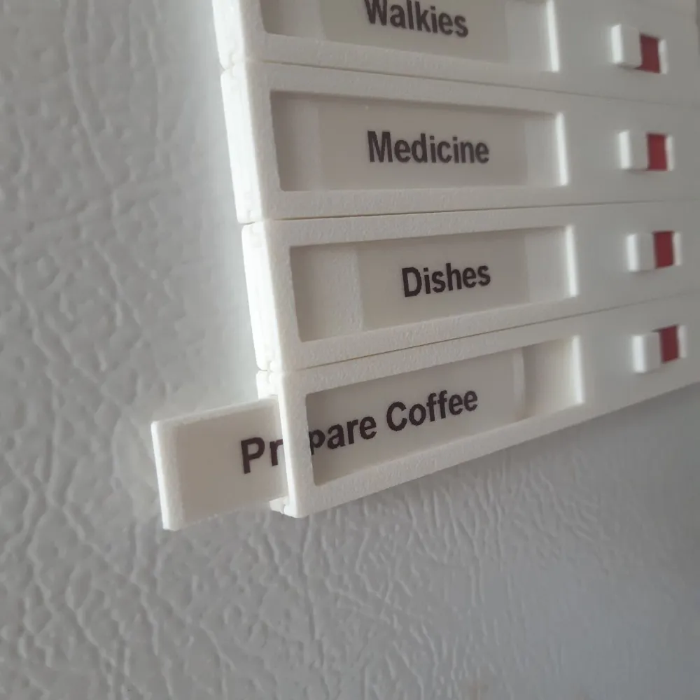 Magnetic Toggleable Physical Todo List For Fridge - Free 3D Print Model ...