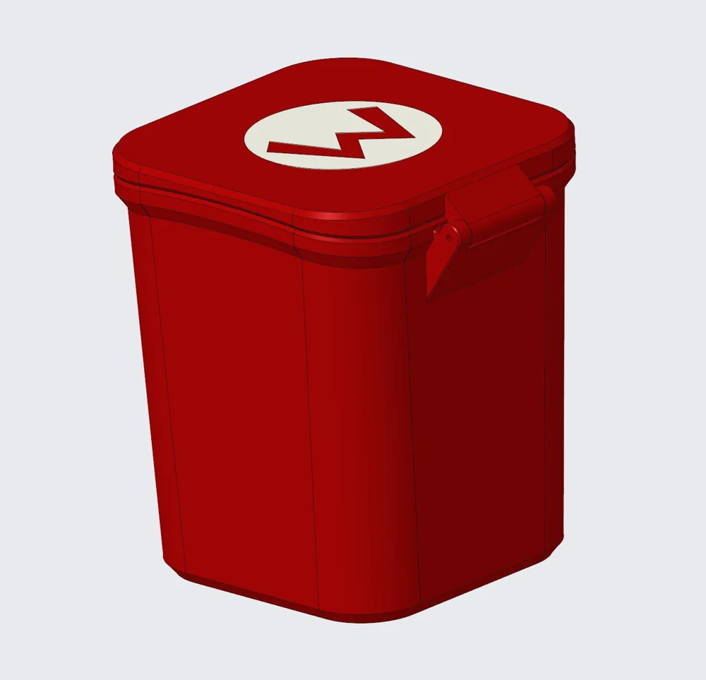 Mario-themed desktop trash can - Free 3D Print Model - MakerWorld