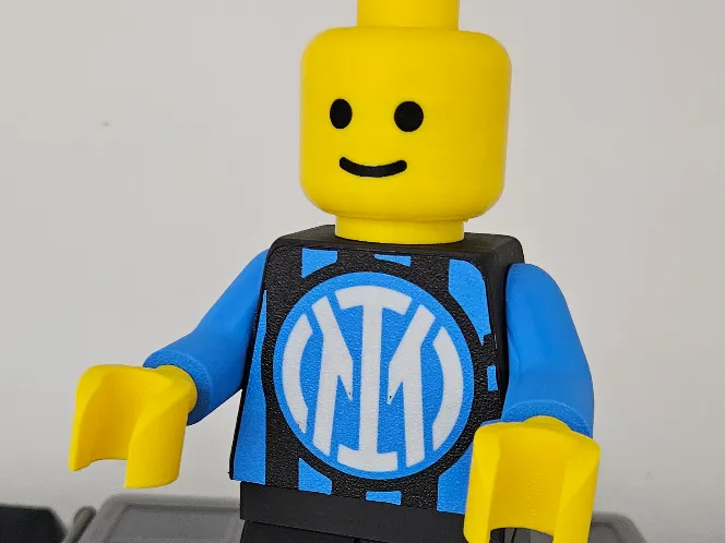 Brick Man Inter Mailand 20cm - Free 3D Print Model - MakerWorld