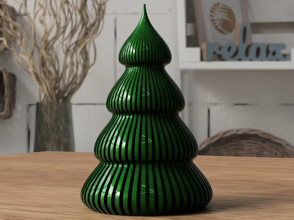 Christmas trees (vase mode + tealight compatible) - Free 3D Print Model ...