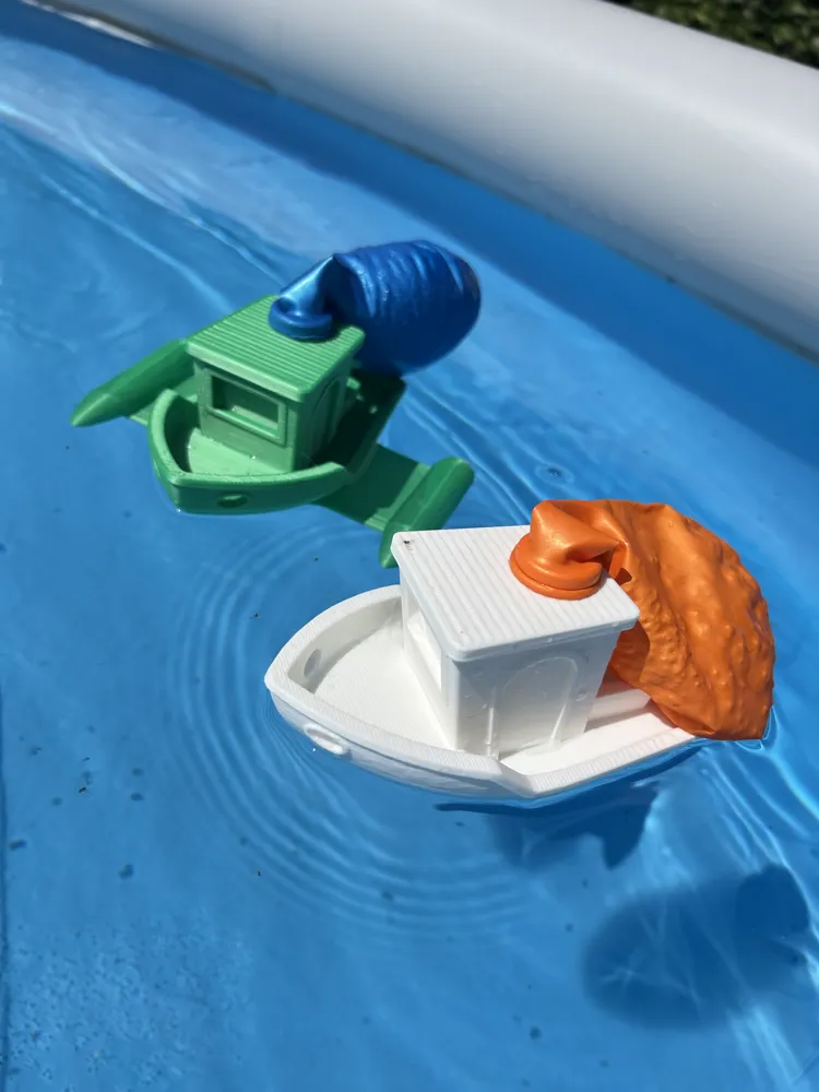 Balloon-powered Benchy – Floating Toy - Free 3D Print Model - MakerWorld