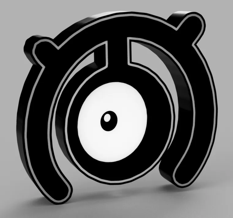Pokemon - 0201 Unown M LED Lamp by BeeTee 3D - MakerWorld