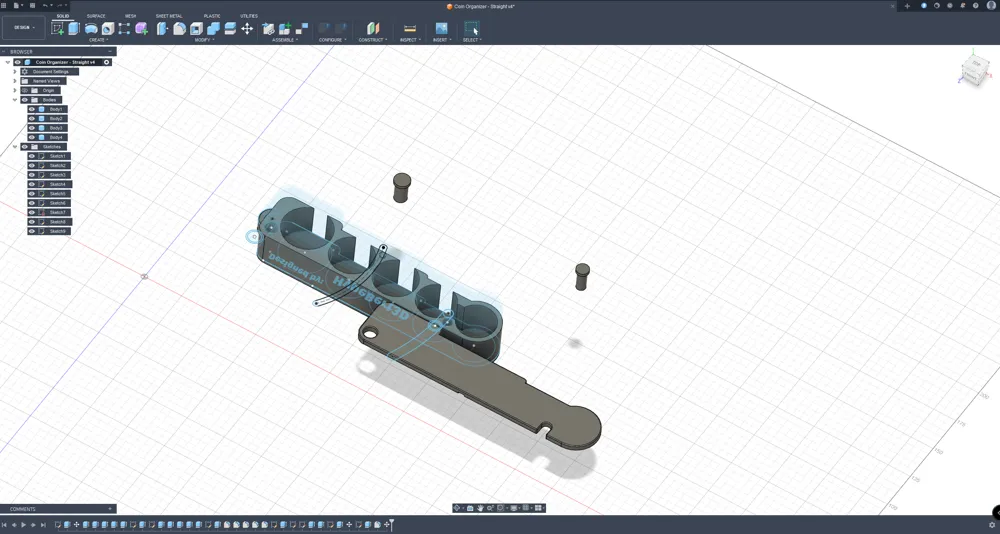 Coin Organizer (PH) - Straight Align - Free 3D Print Model - MakerWorld