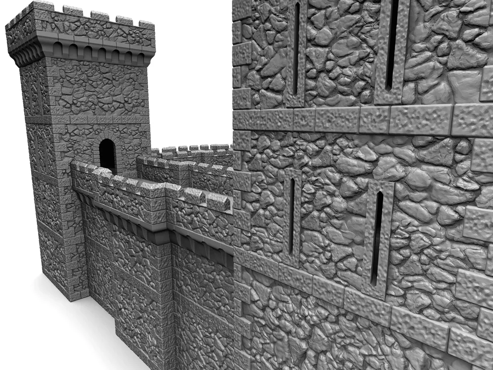 Medieval Castle 28mm Scale (Support Free) by VogMan - MakerWorld