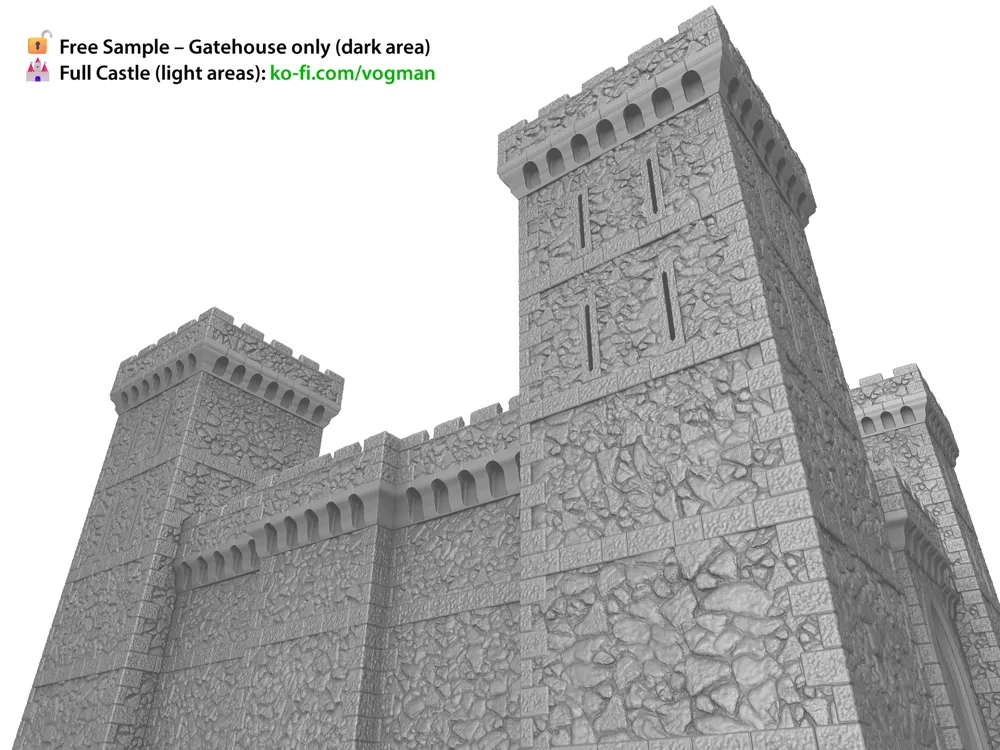 Modular Medieval Castle GATEHOUSE 28mm Terrain by VogMan MakerWorld ...