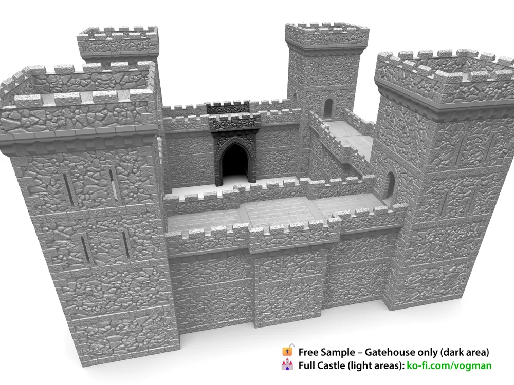 Modular Medieval Castle GATEHOUSE 28mm Terrain by VogMan MakerWorld ...