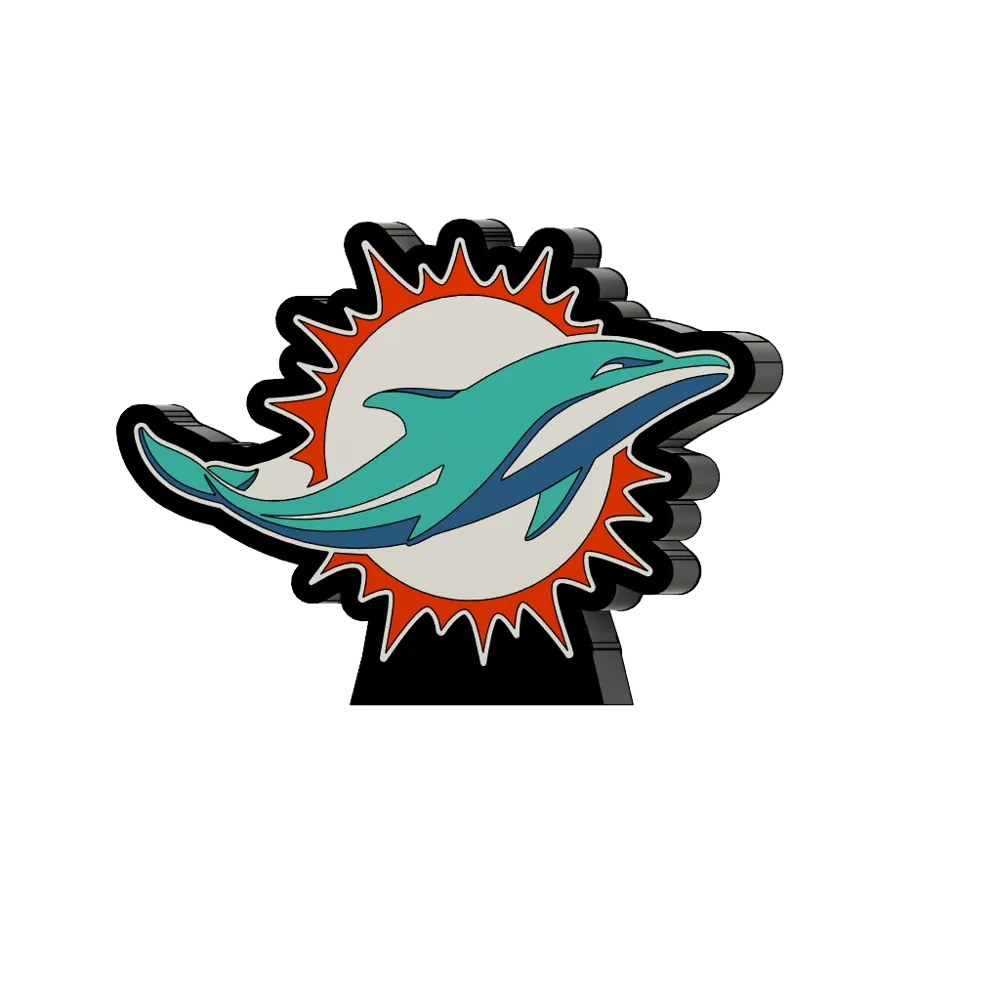 Miami Dolphins LED Light Box by MayHem - MakerWorld