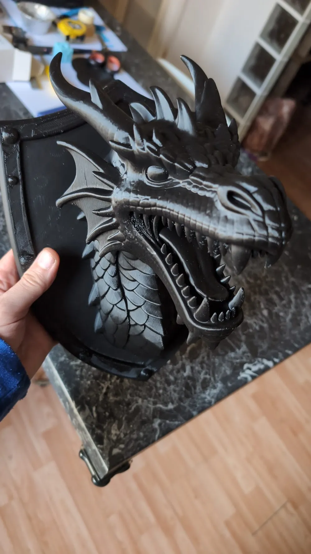 ROARING DRAGON HEAD - Wall Mount Trophy - Free 3D Print Model - MakerWorld