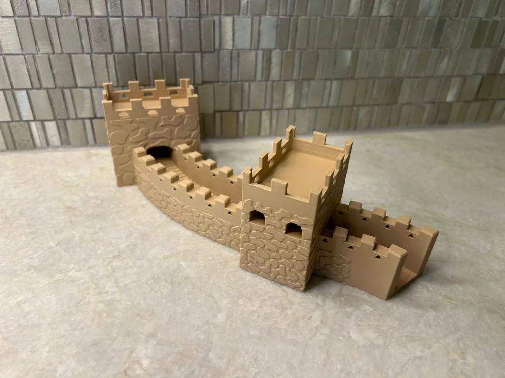 The Great Wall of China Replica + Marble Roll - Free 3D Print Model ...