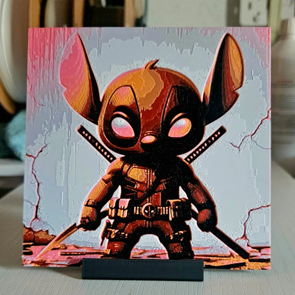 Stitch Deadpool by Mano's 3d_Art MakerWorld: Download Free 3D Models