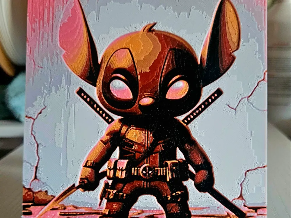 Stitch Deadpool by Mano's 3d_Art MakerWorld: Download Free 3D Models