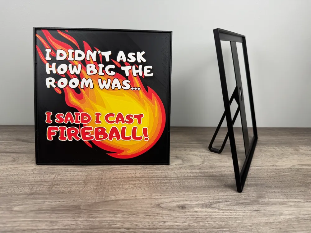 I said I cast Fireball - Dungeons and Dragons Sign - Free 3D Print ...