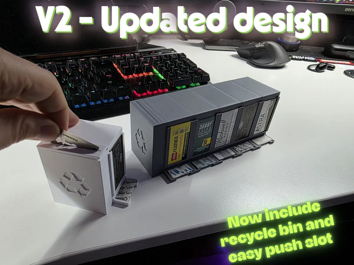 Razor Blade Dispenser - single or multi brands - Free 3D Print Model ...