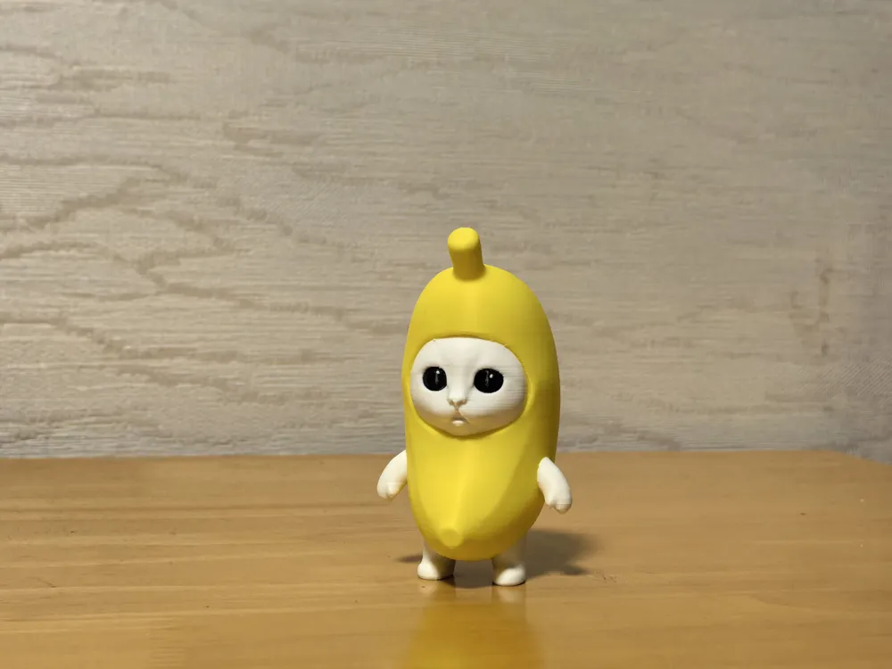 Banana Cat (Cat Meme Family) - Free 3D Print Model - MakerWorld