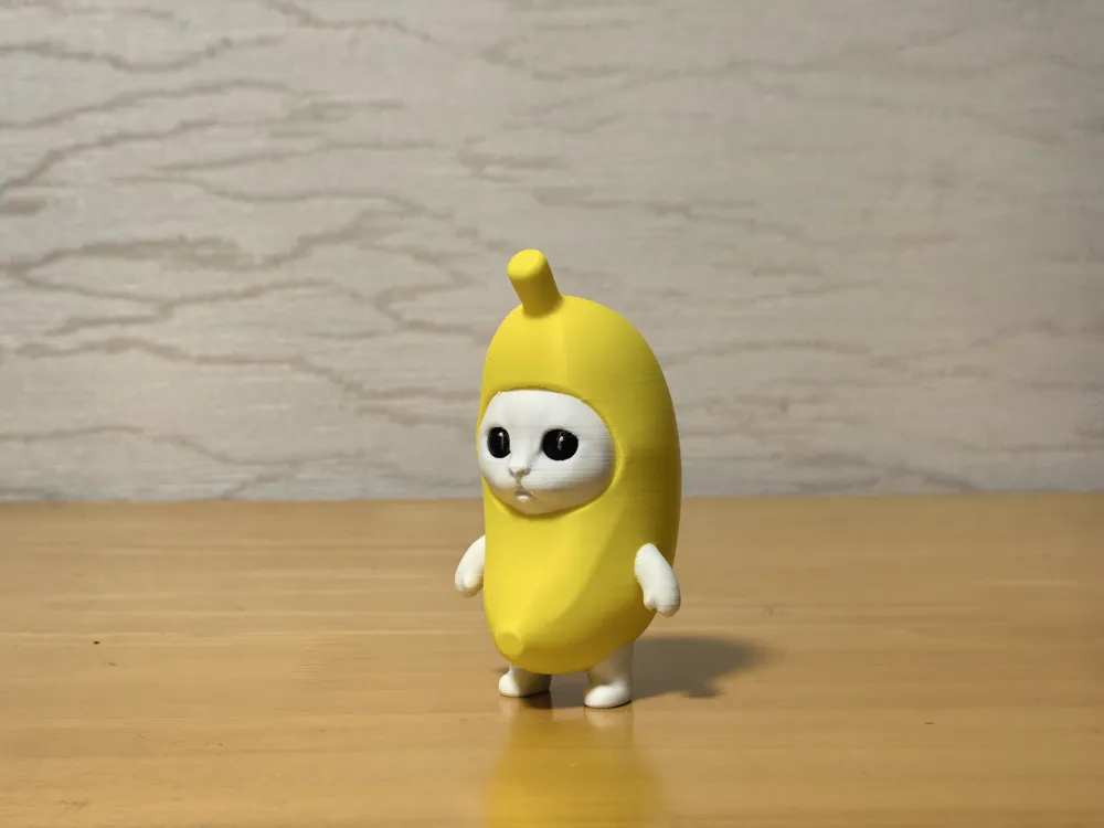 Banana Cat (Cat Meme Family) - Free 3D Print Model - MakerWorld