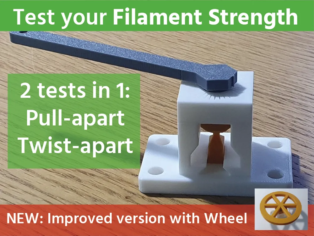 Filament Strength Tester - pull or twist apart by ebob - MakerWorld