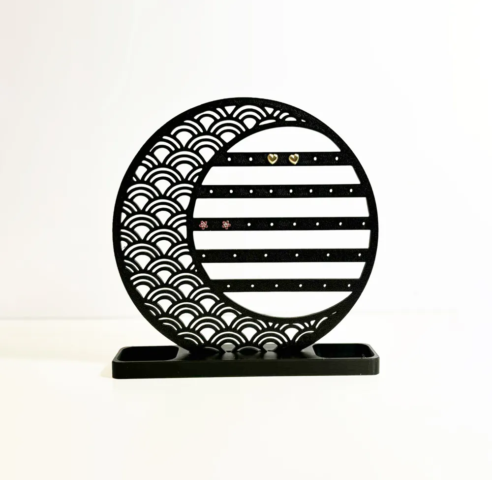 Moon and Rainbow Earring Stand - Free 3D Print Model - MakerWorld