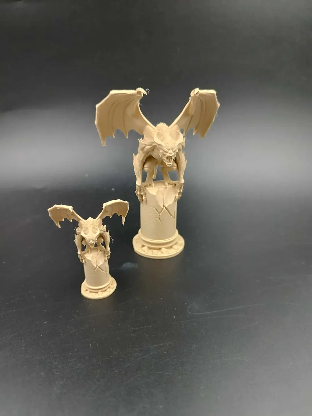 Gargoyle on Ruined Pillar – Miniature RPG D&D - Free 3D Print Model ...