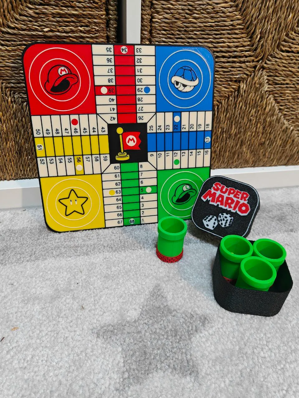 Super Mario Parchis Parcheesi Board Game by julianfj - MakerWorld