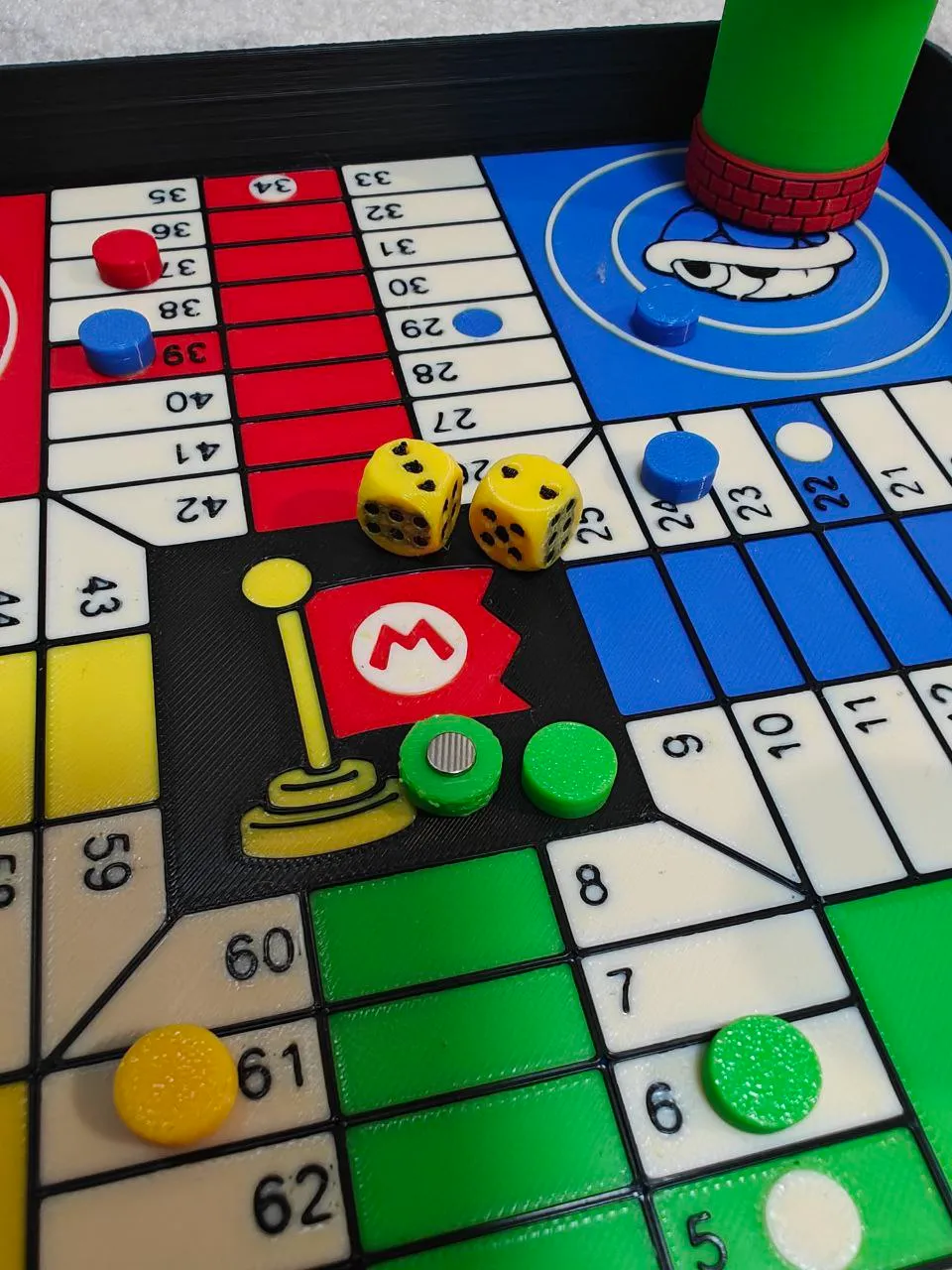 Super Mario Parchis Parcheesi Board Game by julianfj - MakerWorld