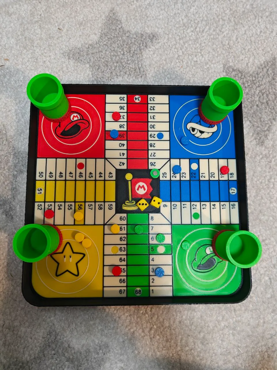 Super Mario Parchis Parcheesi Board Game by julianfj - MakerWorld