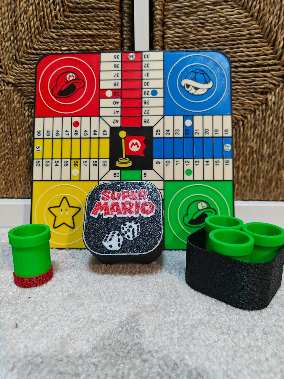 Super Mario Parchis Parcheesi Board Game by julianfj - MakerWorld