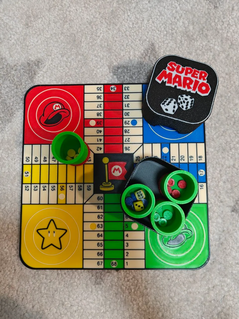 Super Mario Parchis Parcheesi Board Game by julianfj - MakerWorld