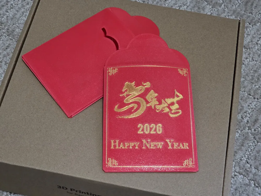 Horses Red Envelope (Red Pocket) 2026 New Year - Free 3D Print Model ...