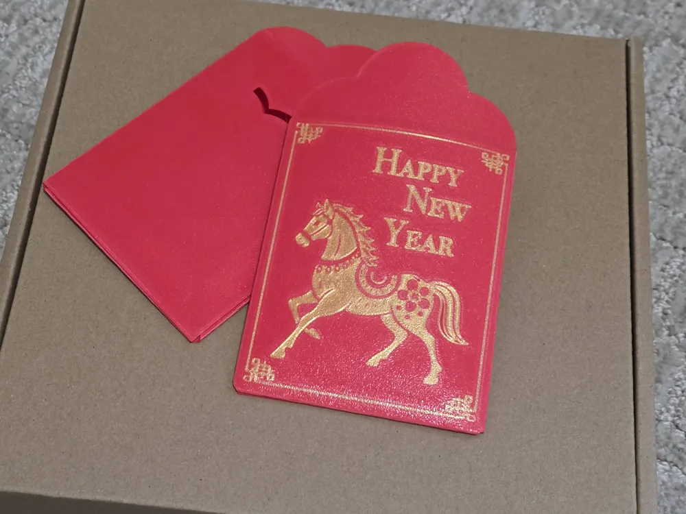 Horses Red Envelope (Red Pocket) 2026 New Year - Free 3D Print Model ...
