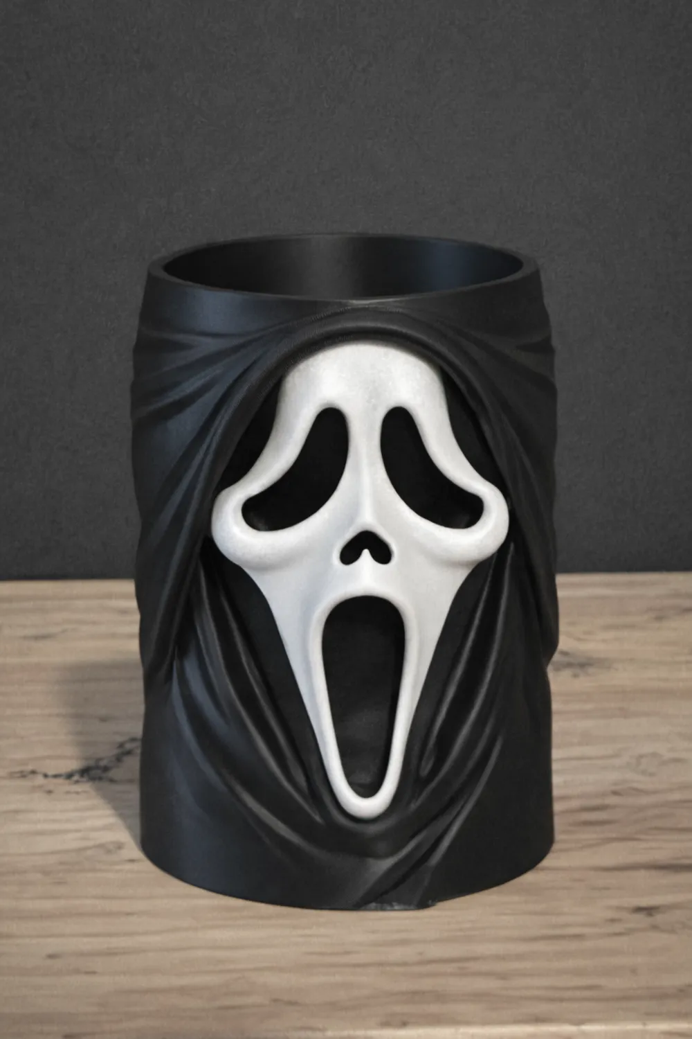 Ghostface-Style Horror Cup / Popcorn Bucket - Free 3D Print Model ...
