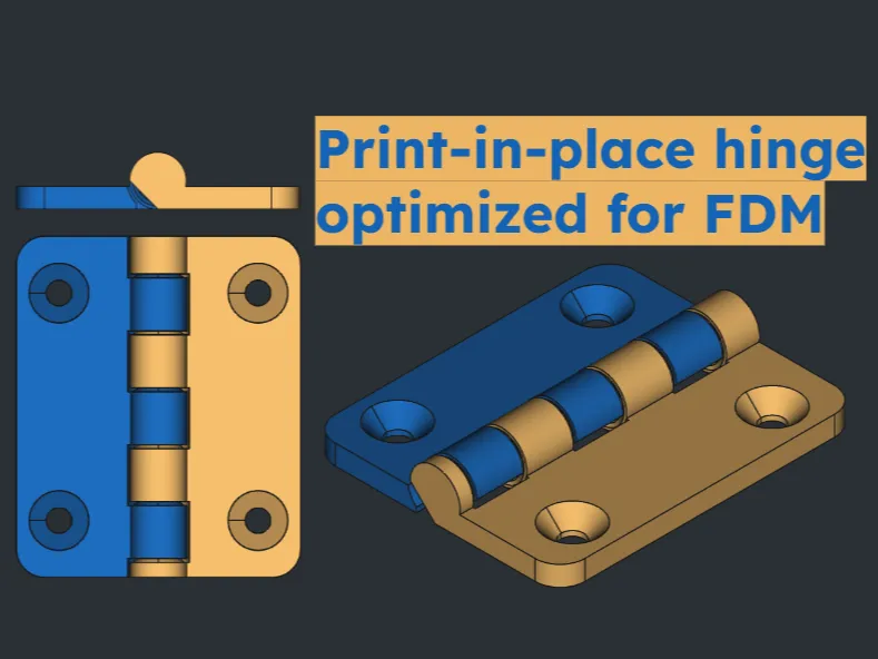 Print-in-place hinge optimized for FDM - Free 3D Print Model - MakerWorld