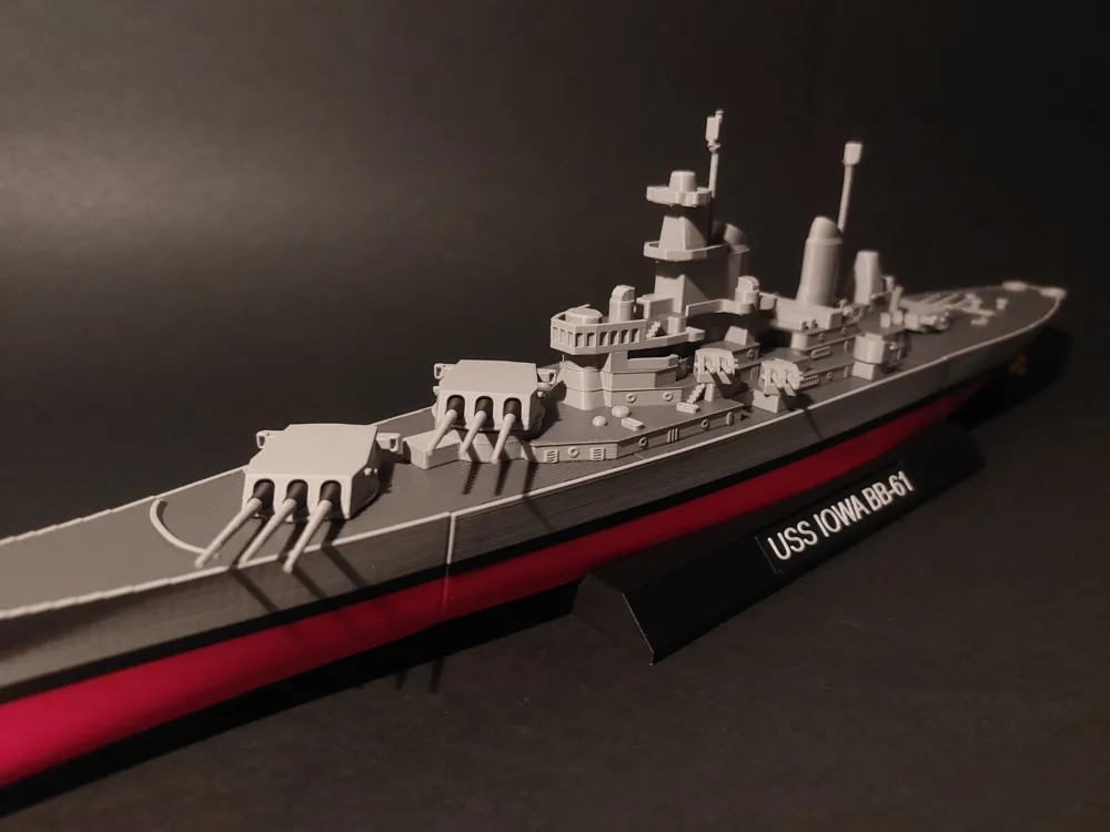 USS Iowa (BB-61) - Free 3D Print Model - MakerWorld