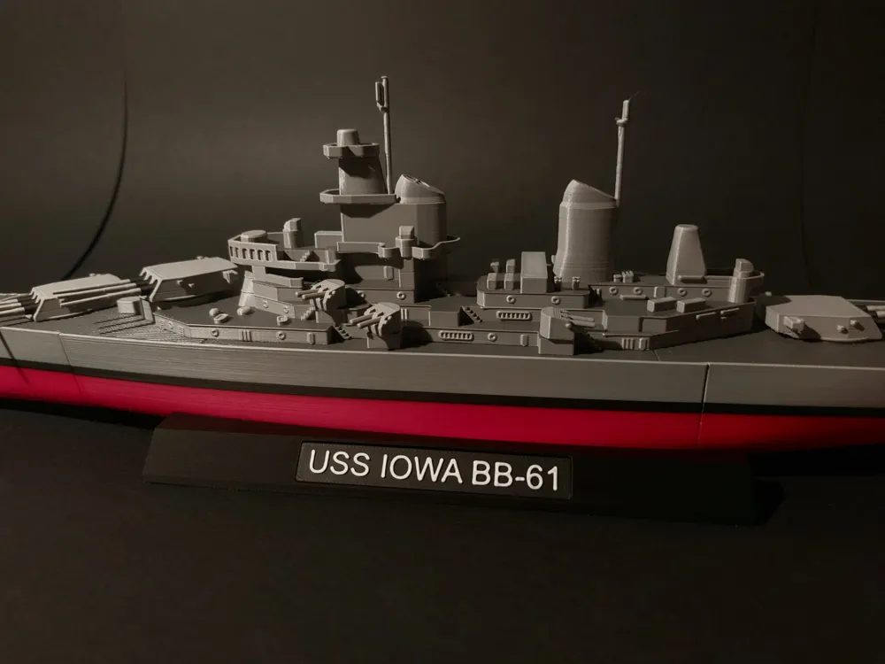 USS Iowa (BB-61) - Free 3D Print Model - MakerWorld