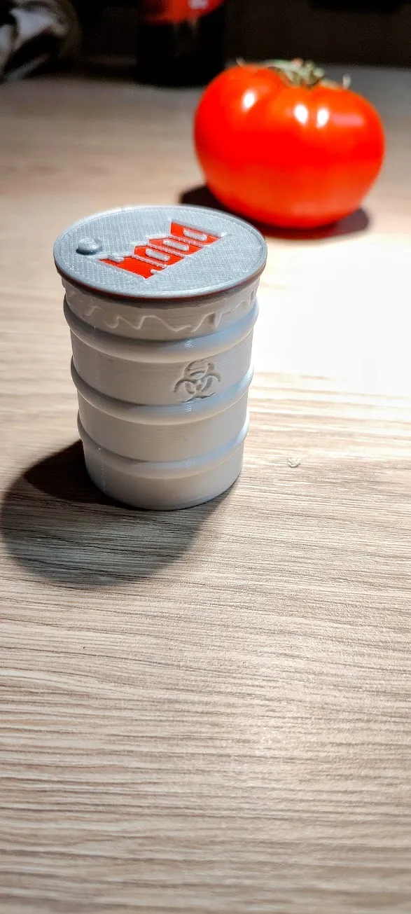 DOOM inspired toxic waste barrel model with unscrewable lid by porlock ...