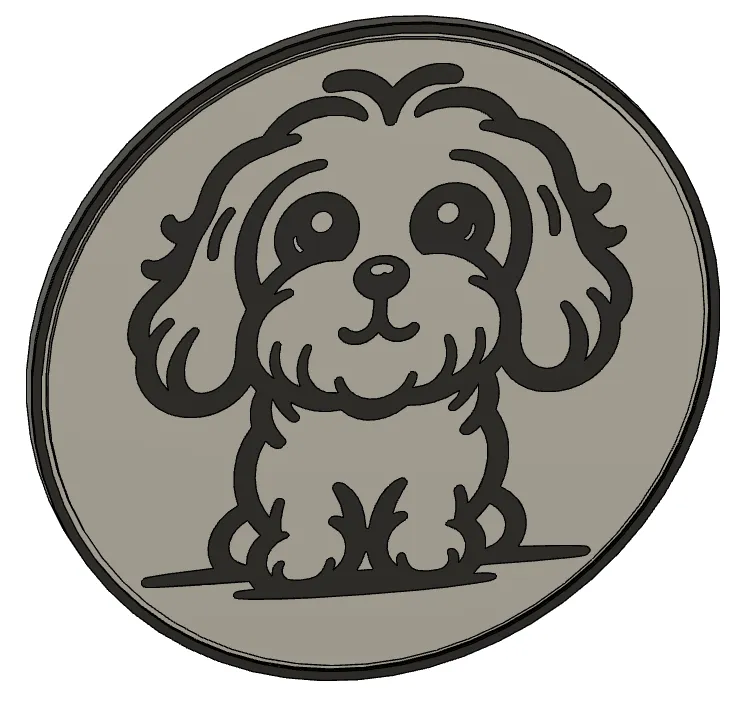 Cavapoo coaster by CustomCreations - MakerWorld