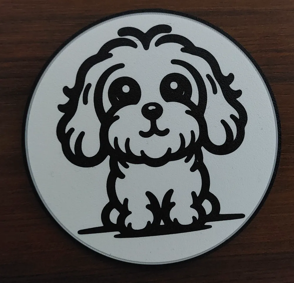 Cavapoo coaster by CustomCreations - MakerWorld