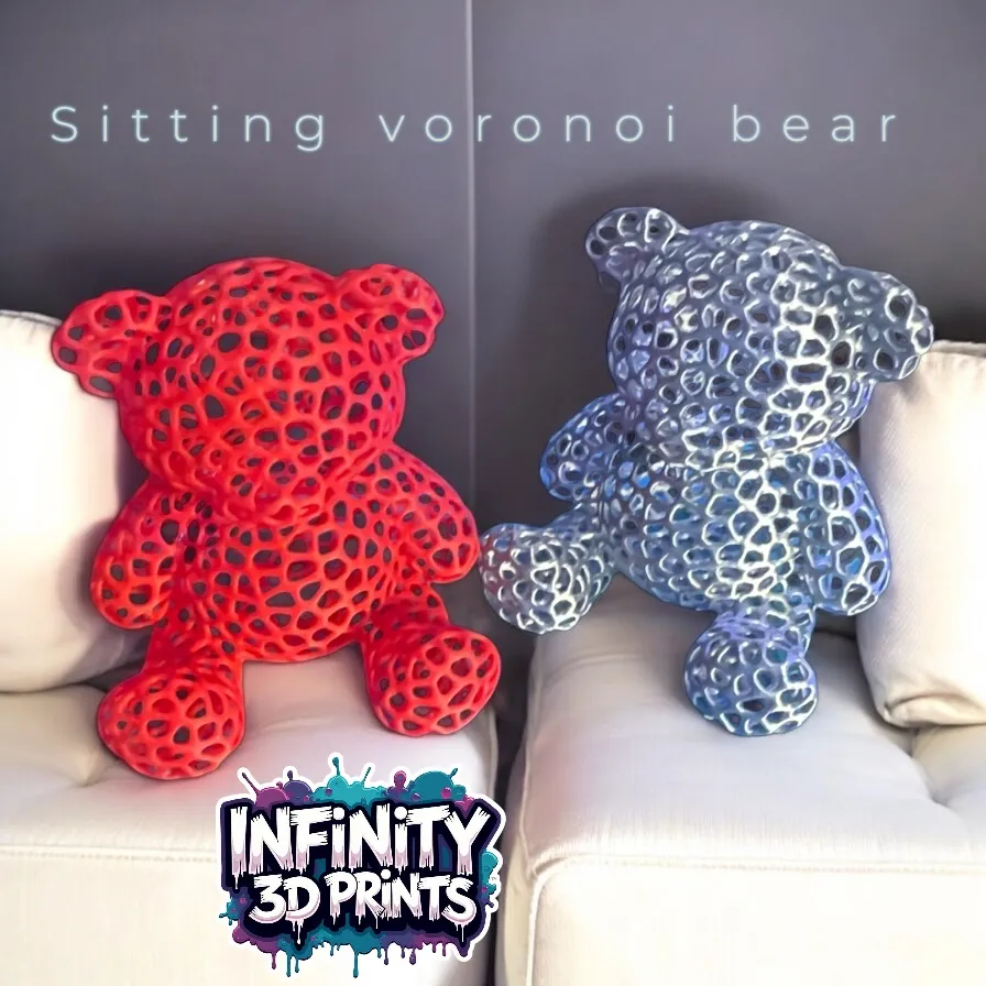 SITTING VORONOI BEAR - Free 3D Print Model - MakerWorld