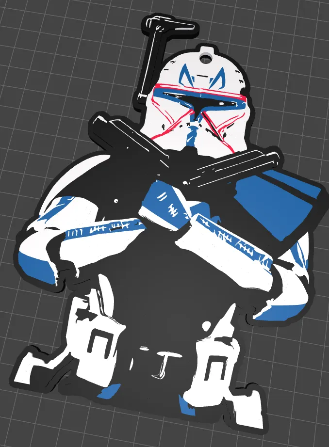 Captain Rex Keychain by LK - MakerWorld