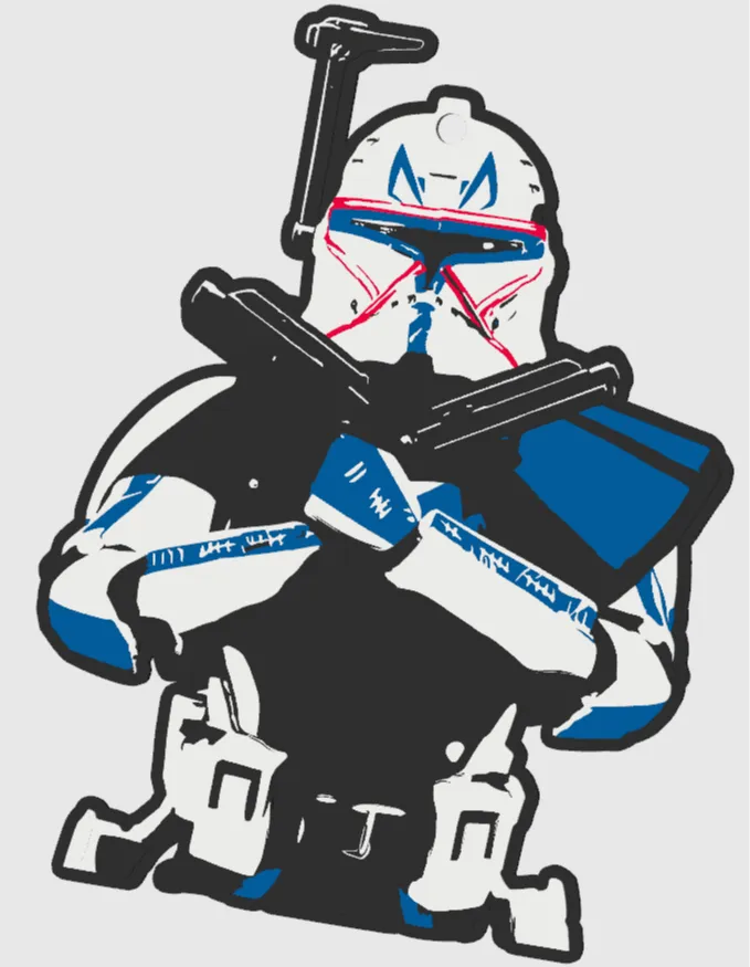 Captain Rex Keychain by LK - MakerWorld