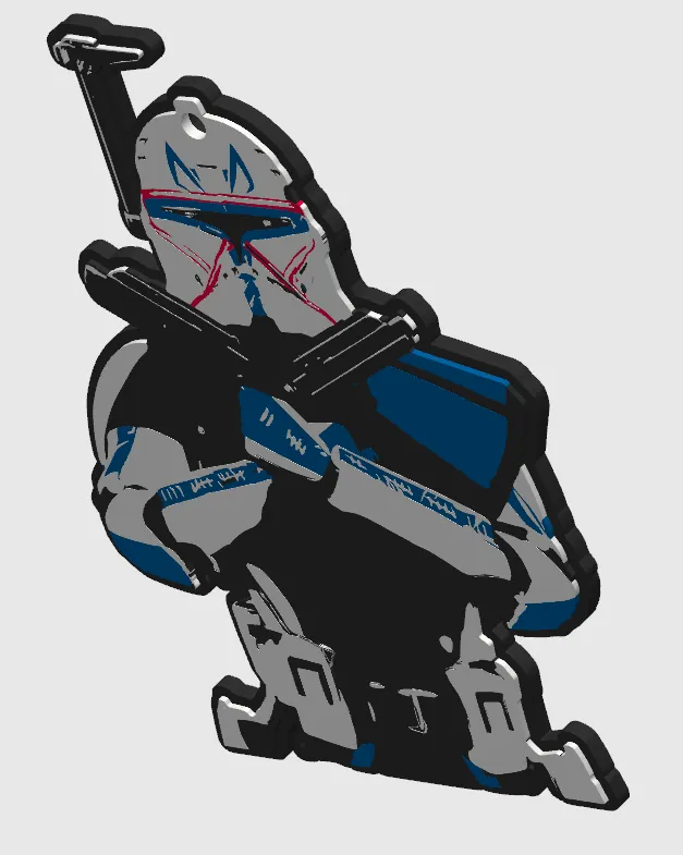 Captain Rex Keychain by LK - MakerWorld