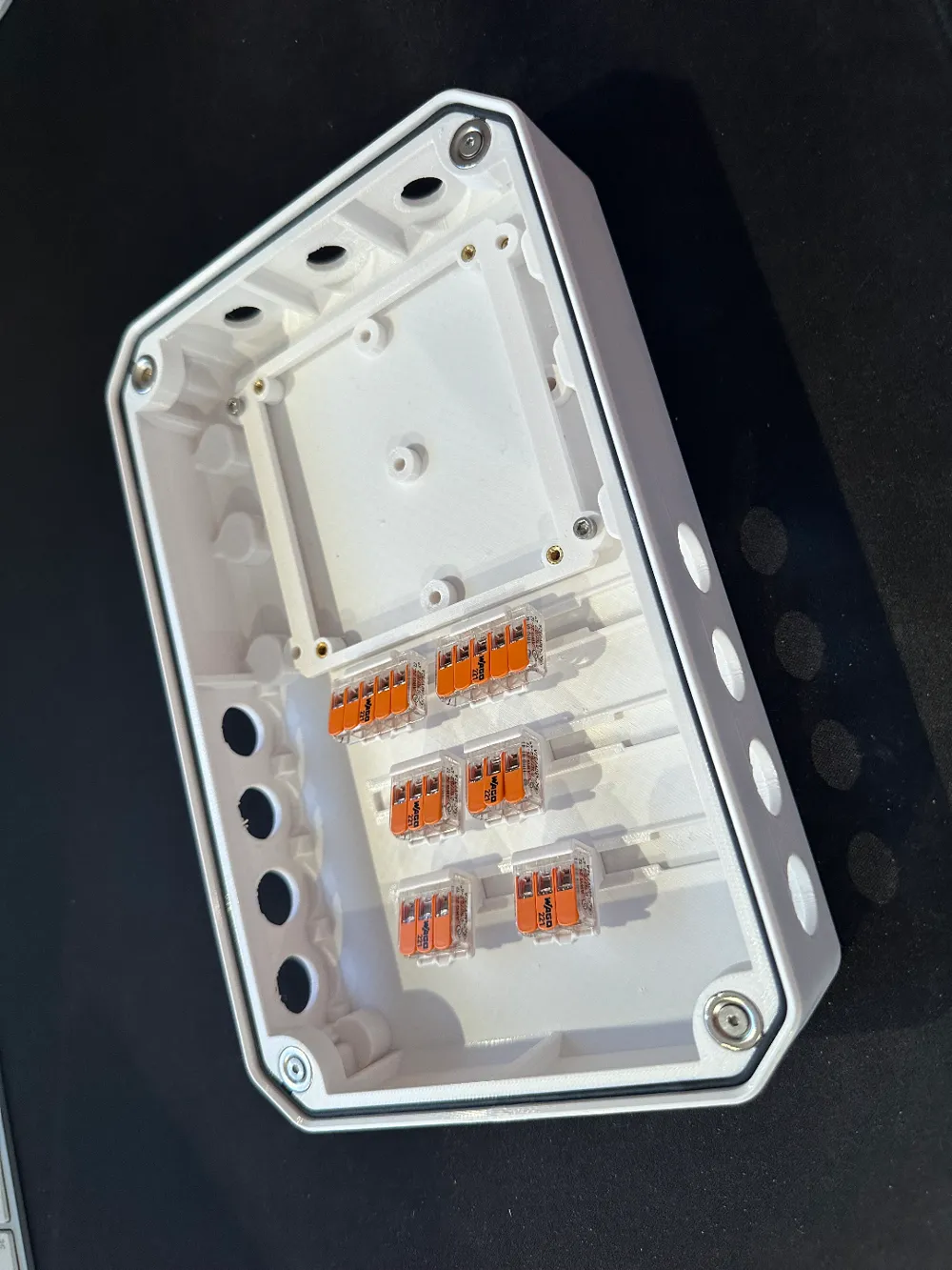 Electrical Junction Box for Wago Clamps with Modular Mounts and ...