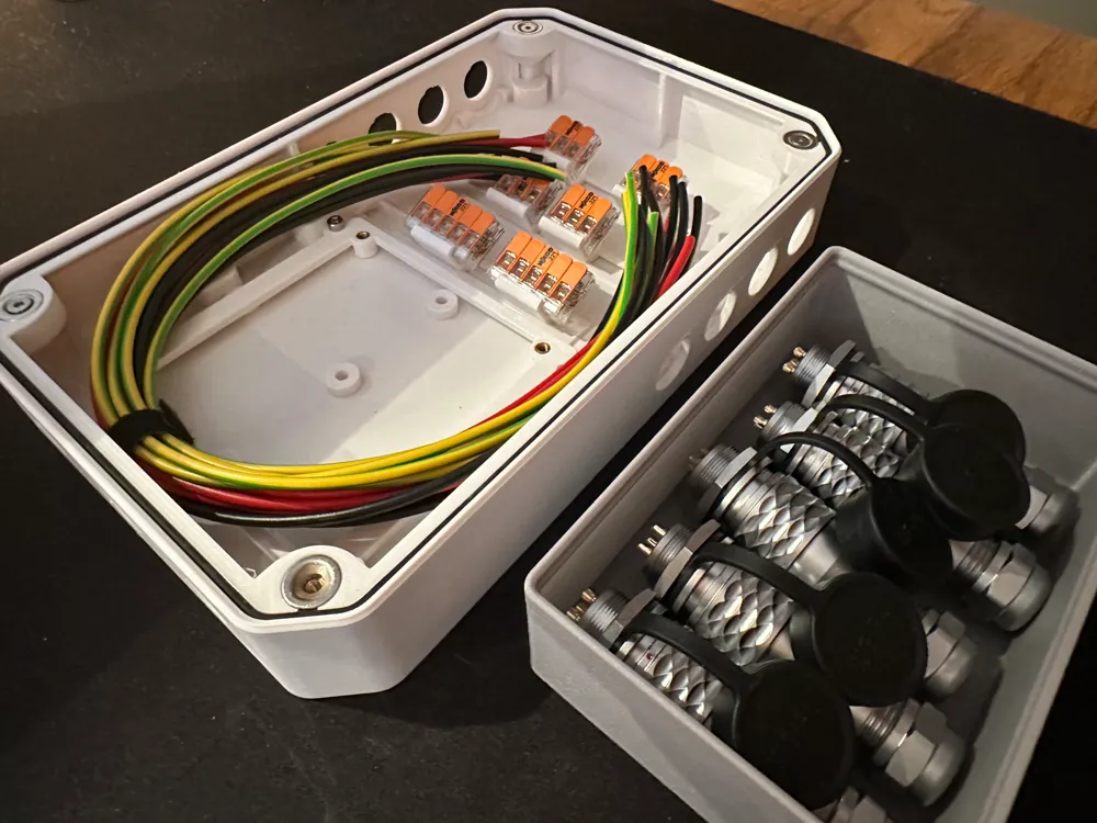 Electrical Junction Box for Wago Clamps with Modular Mounts and ...